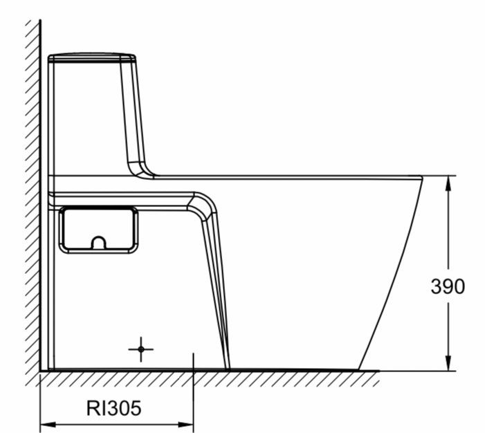 American Standard CL20075 Acacia Supersleek One Piece WC, Furniture ...