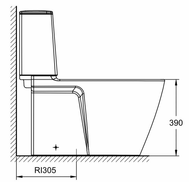 American Standard CL23075 Acacia Supersleek Close Coupled WC, Furniture ...