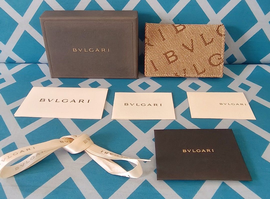 Authentic BVLGARI CARD CASE GOOD as NEW with Box Authentic Card and ...