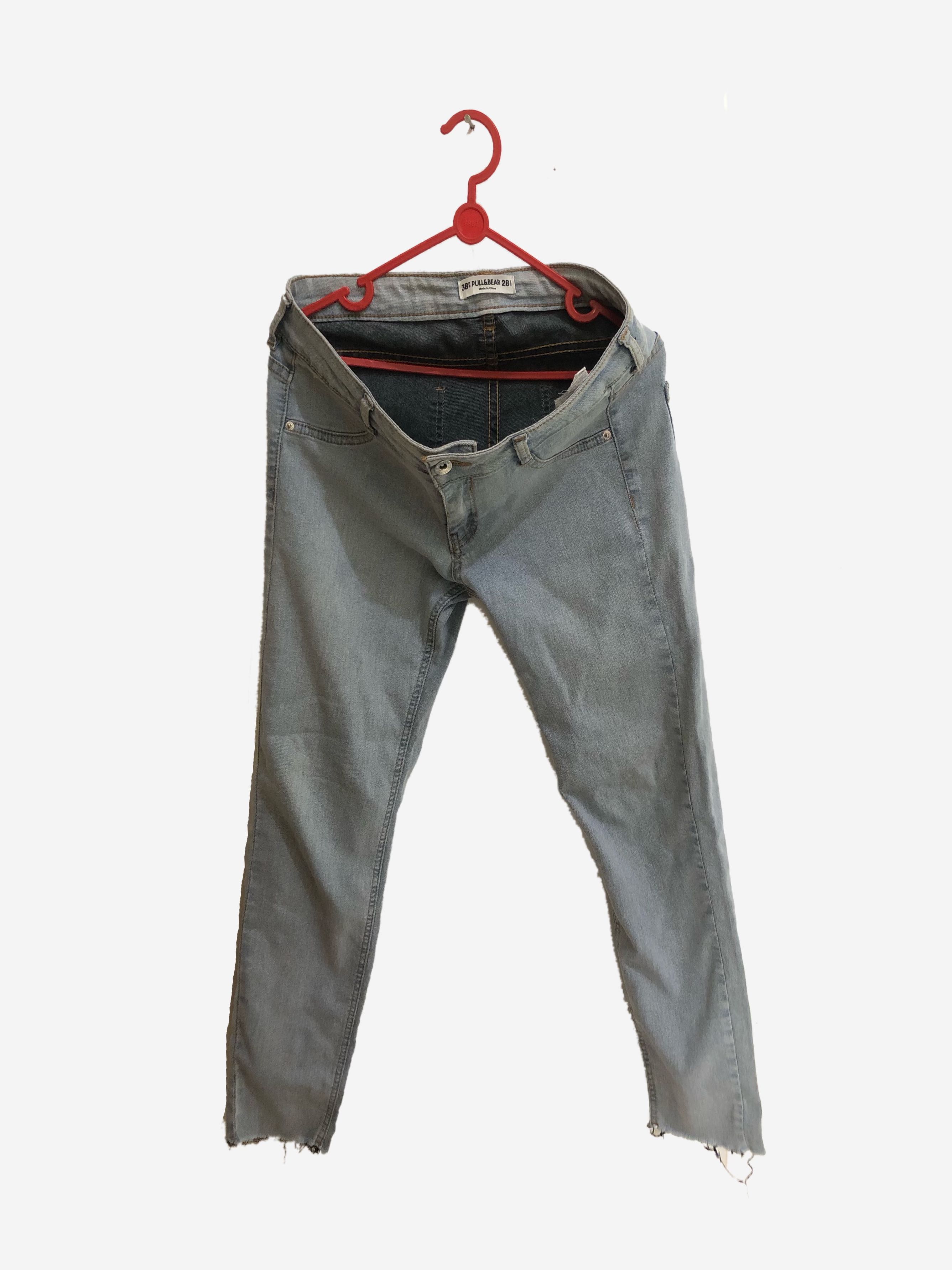 Authentic Pull N Bear Unfinished Jeans, Fesyen Wanita, Pakaian Wanita ...