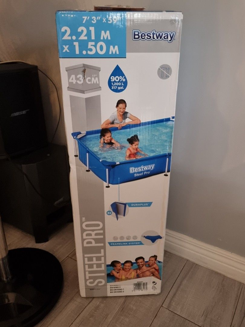Best way steel pro rectangular swimming pool steel set on Carousell