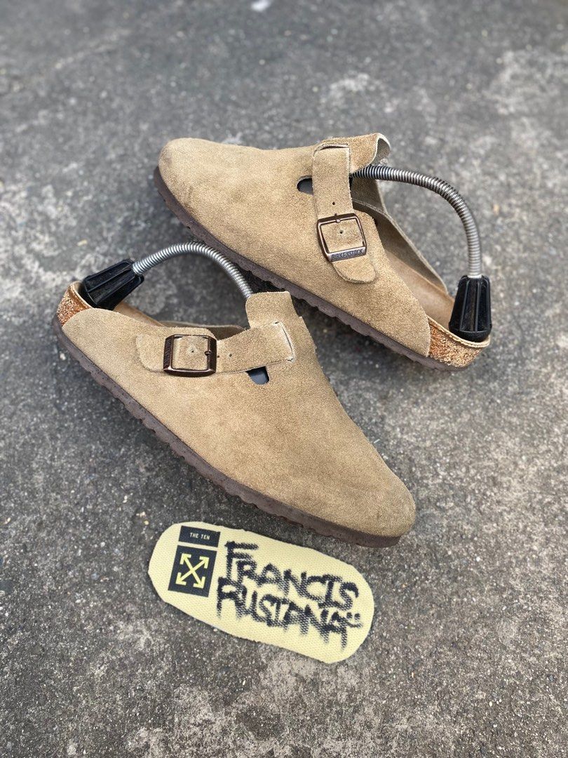 Birkenstock Boston Clogs - Suede Taupe Colorway on Carousell