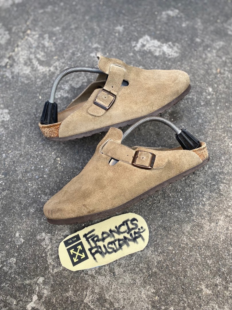 Birkenstock Boston Clogs - Suede Taupe Colorway on Carousell