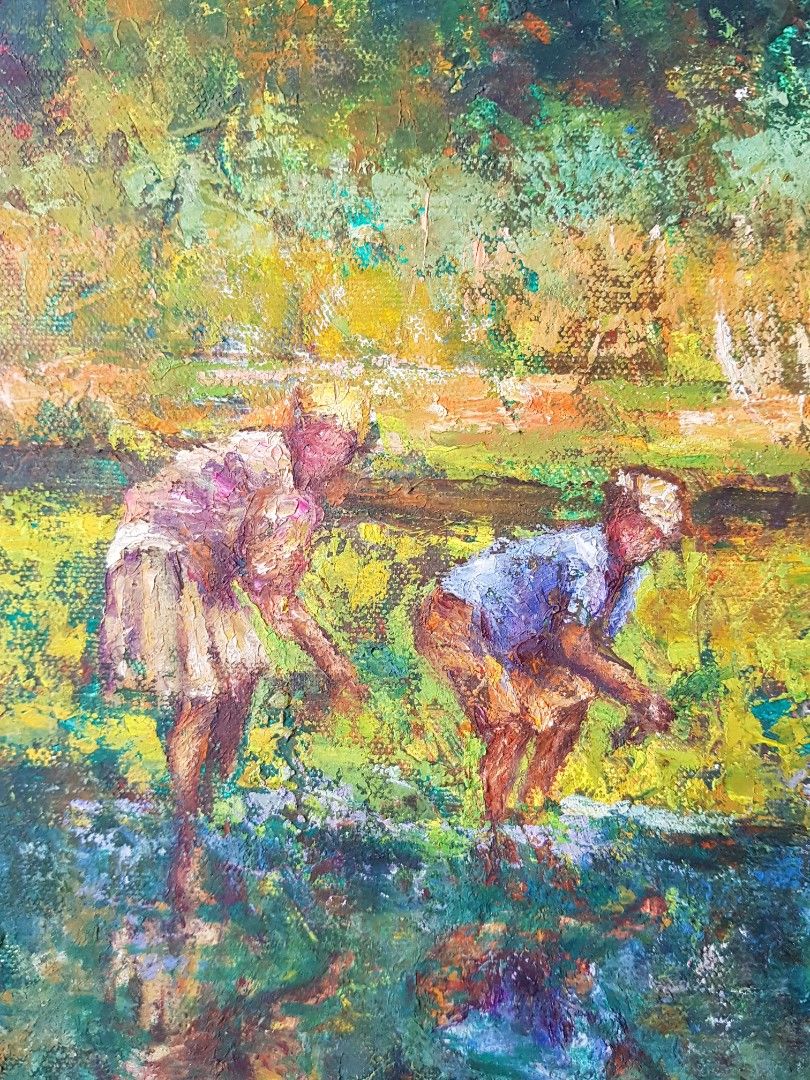 BN Livelihood II - Original Indonesian Oil Painting with Frame, Hobbies ...