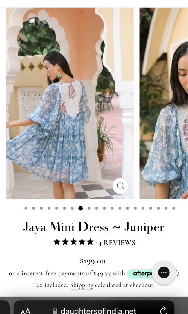 BNWT Daughters of India Jaya Mini Dress (Jupiter), Women's Fashion, Dresses & Sets, Dresses on ...