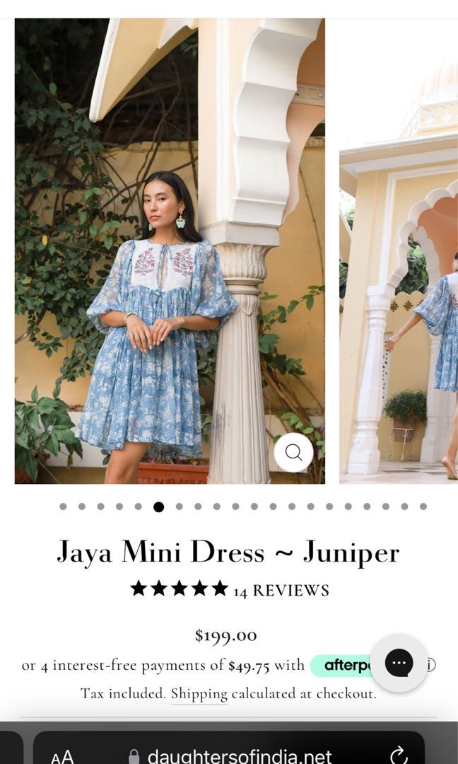 BNWT Daughters of India Jaya Mini Dress (Jupiter), Women's Fashion, Dresses & Sets, Dresses on ...