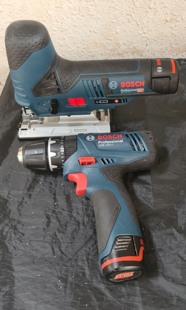 Bosch cordless 12v drill jigsaw, Furniture & Home Living, Home ...