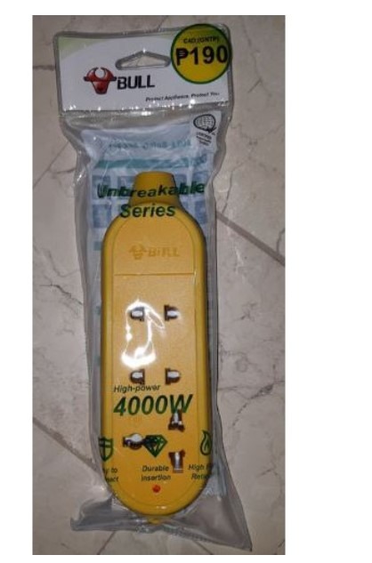 Bull Extension Outlet 3 Gang Socket Unbreakable 4000W Heavy Duty C4D on ...