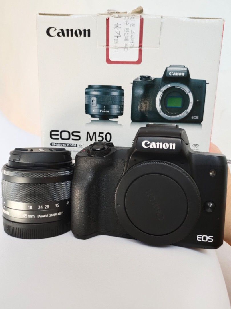 Canon M50 with Box - Mirrorless Camera, Photography, Cameras on Carousell