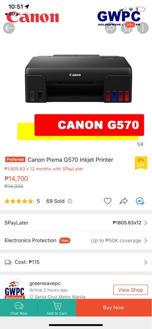 Canon Pixma G570, Computers & Tech, Printers, Scanners & Copiers on ...