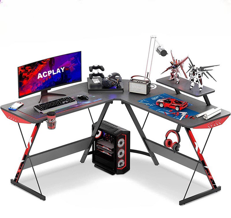 carbon fiber L-shape gaming/work/study table, Furniture & Home Living ...