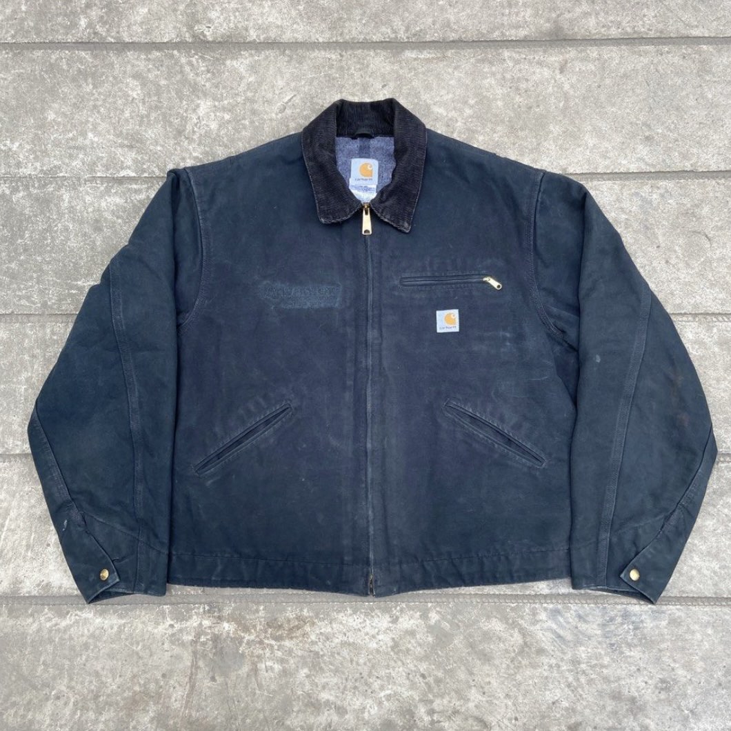 Carhartt Black Detroit Work Jacket J01, Men's Fashion, Coats, Jackets ...