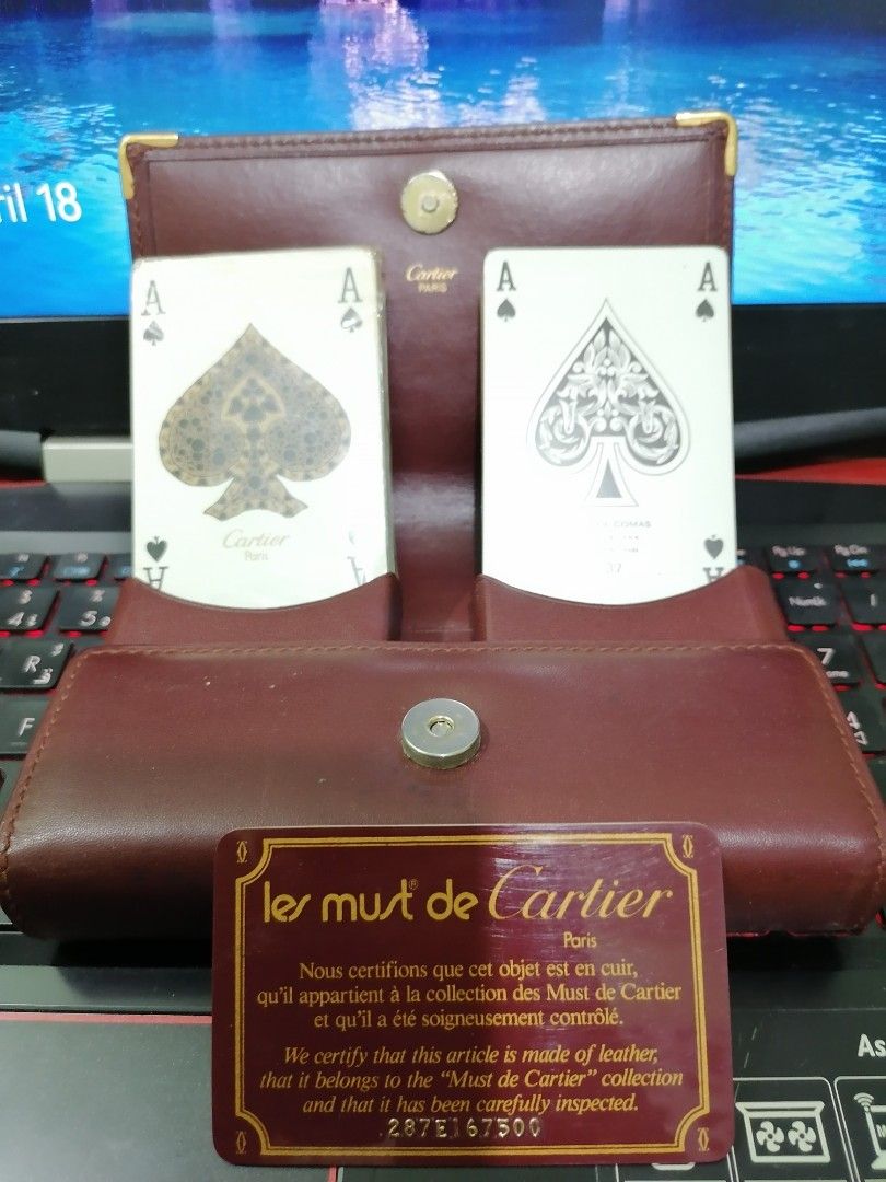 CARTIER AUTHENTIC VINTAGE MUST LINE PLAYING CARDS SET on Carousell
