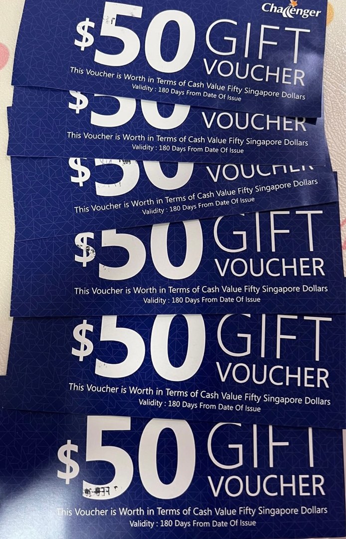 Challenger $300 Voucher, Tickets & Vouchers, Vouchers on Carousell