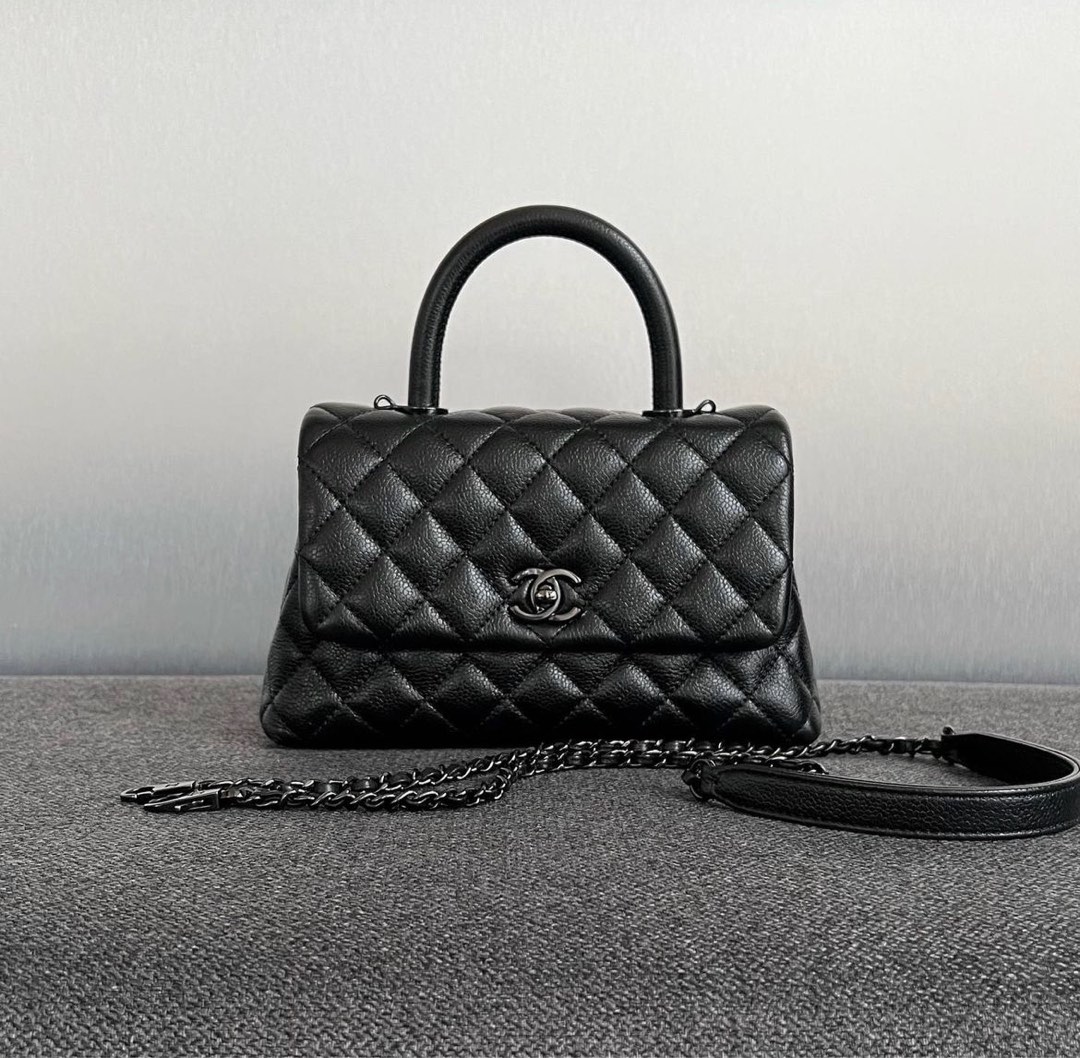 Chanel Coco Handle So Black Small Matte black, Luxury, Bags & Wallets ...