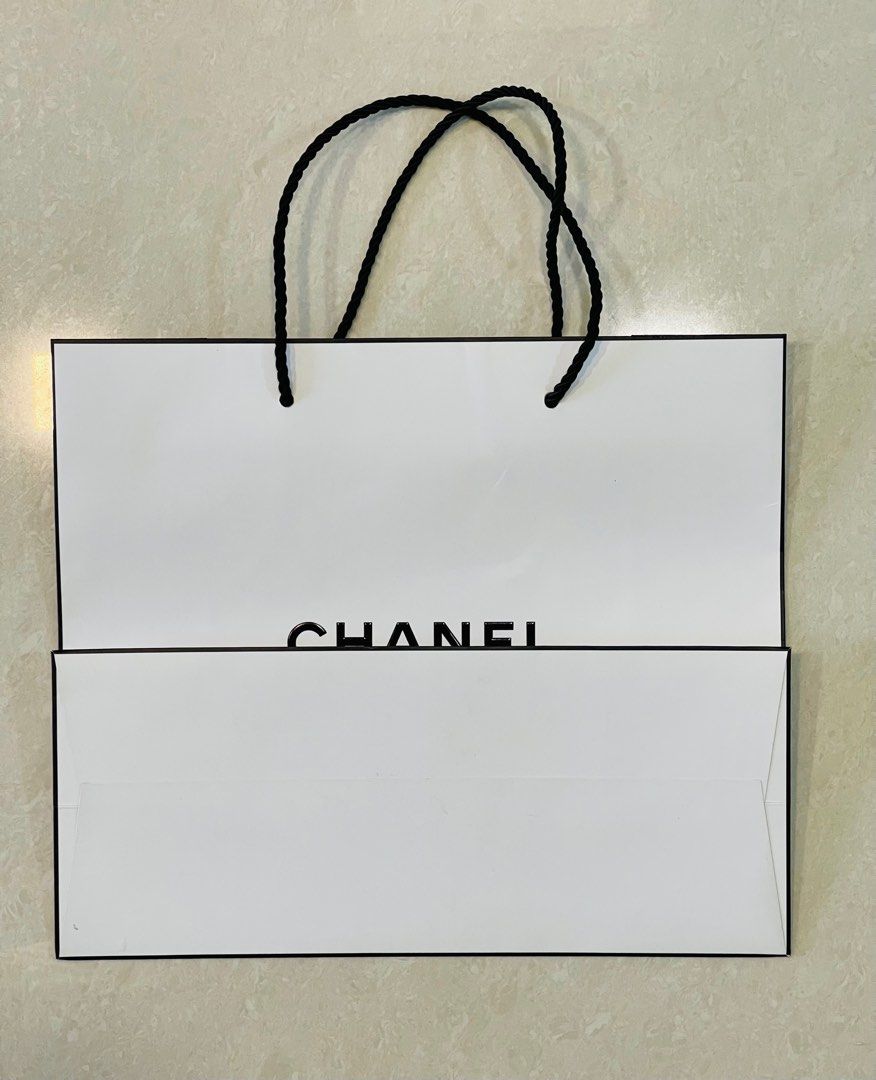 Chanel paper bag, Luxury, Bags & Wallets on Carousell