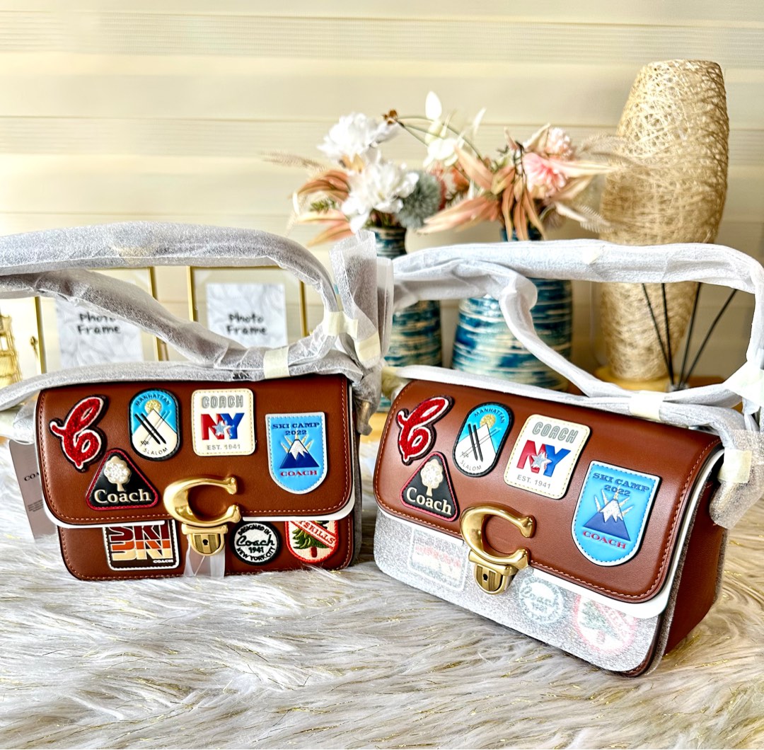 Coach Studio 19 Shoulder Bag with Ski Pathces on Carousell