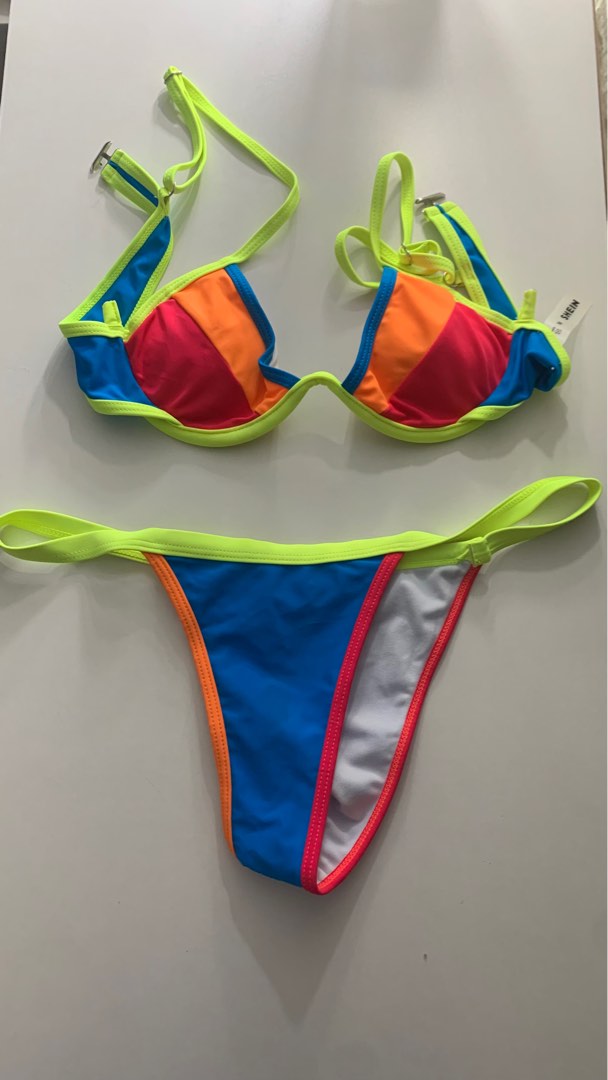 Colorful neon bikini, Women's Fashion, Swimwear, Bikinis & Swimsuits on ...