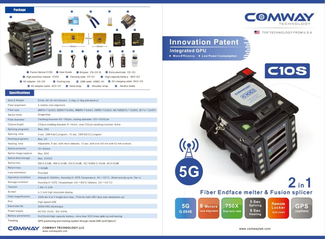 Comway C10s Fusion Splicer Machine, Commercial & Industrial ...