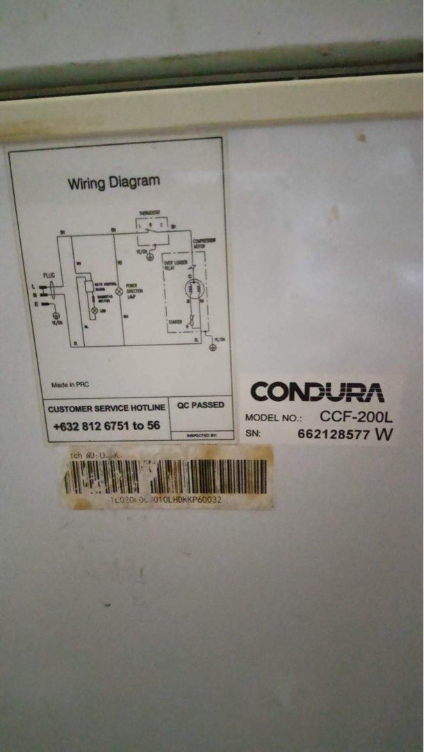 Condura CCF-200L, TV & Home Appliances, Kitchen Appliances ...