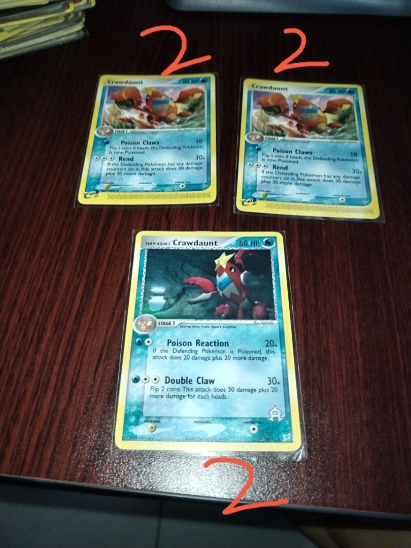 Corphish Crawdaunt pokemon TCG, Hobbies & Toys, Toys & Games on Carousell