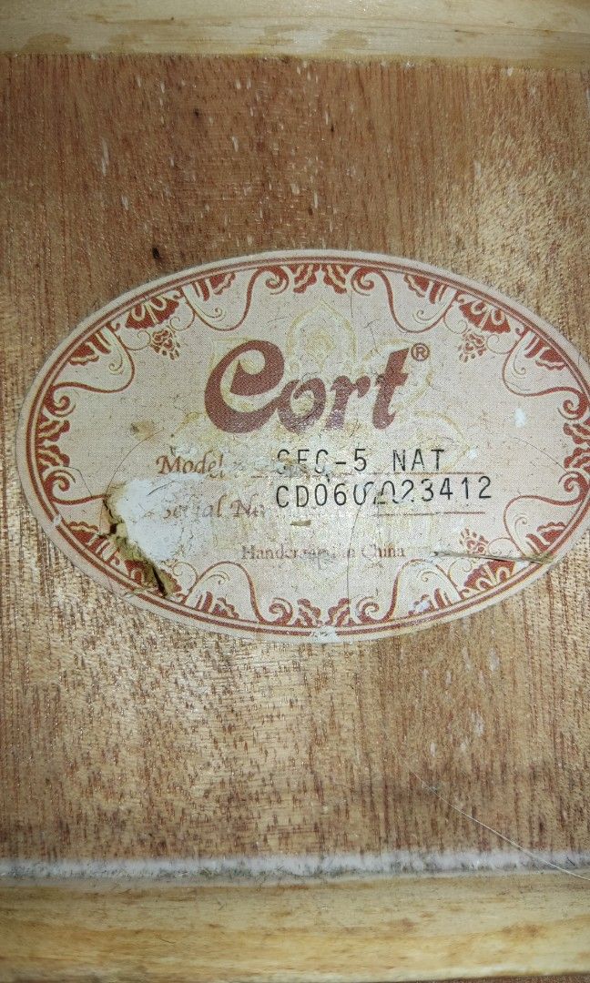 Cort CEC5 NAT Acoustic Electric Guitar, Hobbies & Toys, Music & Media ...