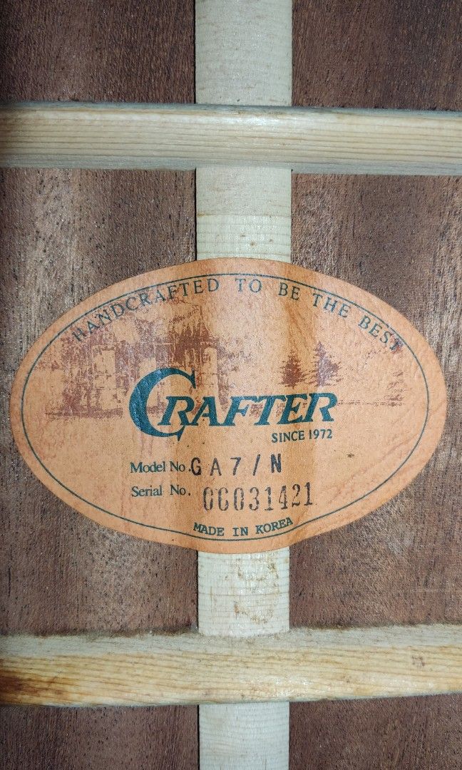 Crafter GA7 / N Acoustic Guitar, Hobbies & Toys, Music & Media, Musical Instruments on Carousell