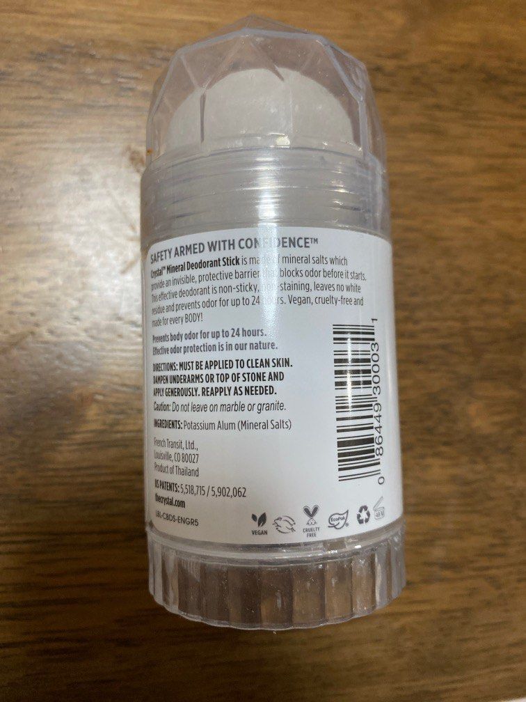 Crystal mineral deodorant stick, Beauty & Personal Care, Sanitary ...