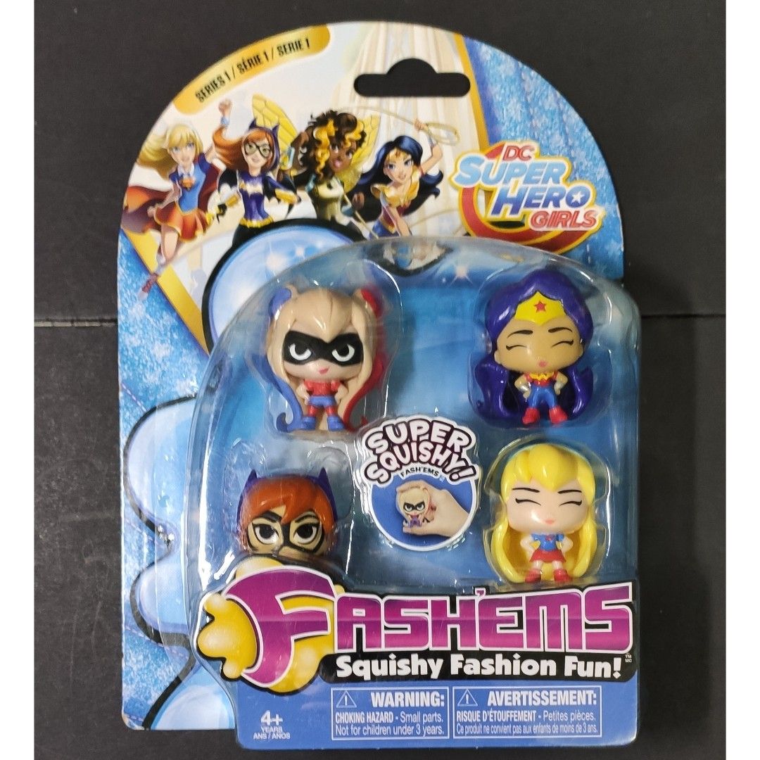 DC Super Hero Girls Fashems Squishy Figures Set, 興趣及遊戲, 玩具 & 遊戲類 ...