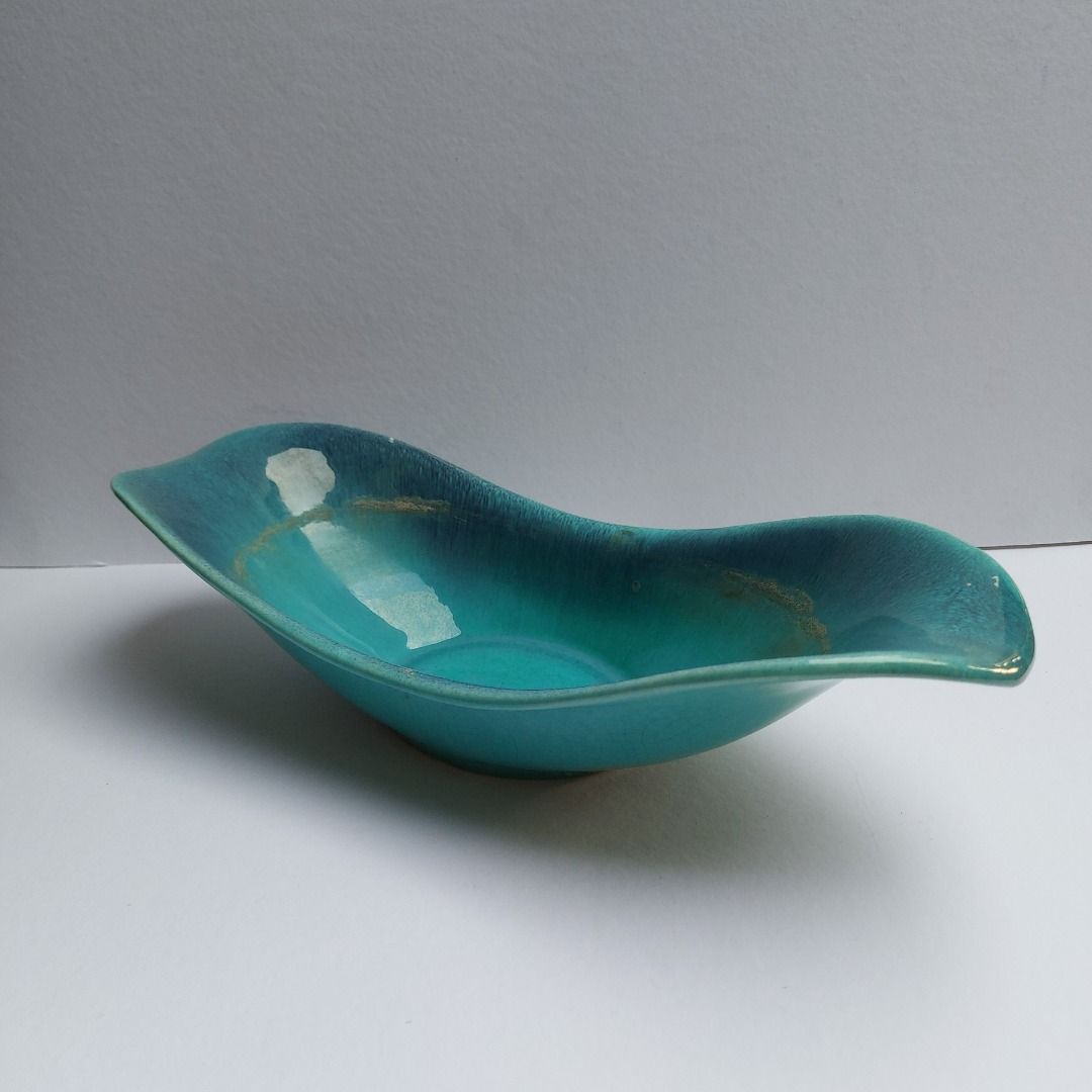 Decorative Bowls - Vintage Mid Century Royal Haeger Blue Green Drip ...