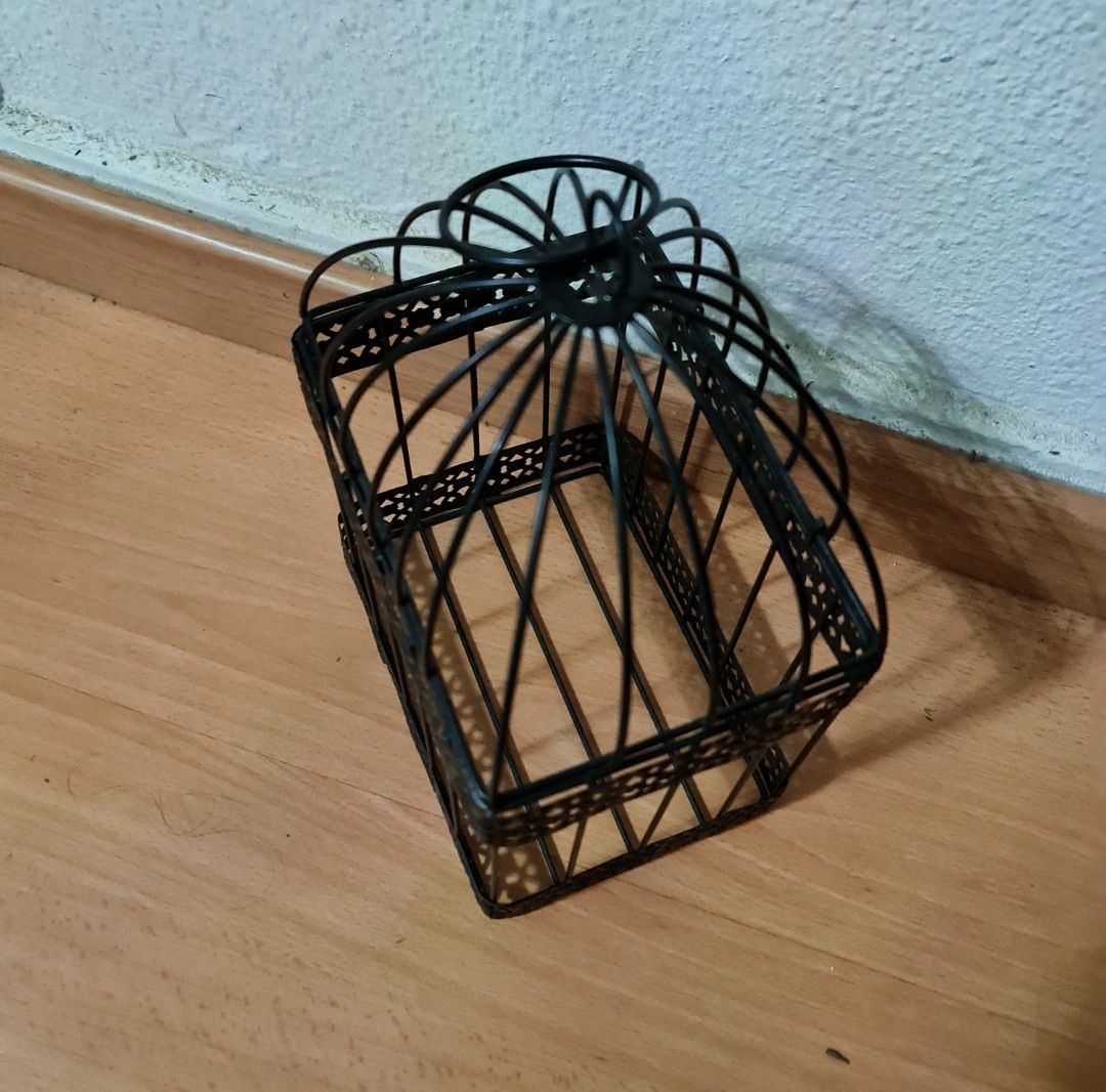 Decorative Metal Cage Black, Furniture & Home Living, Home Decor, Other ...