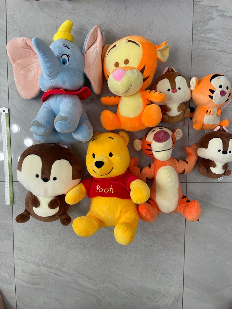 Disney Soft Toys Dumbo Elephant / Tigger / Pooh / Chip n dale Brand New ...