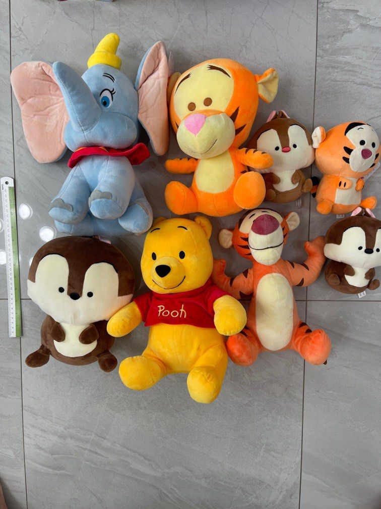 Disney Soft Toys Dumbo Elephant / Tigger / Pooh / Chip n dale Brand New ...