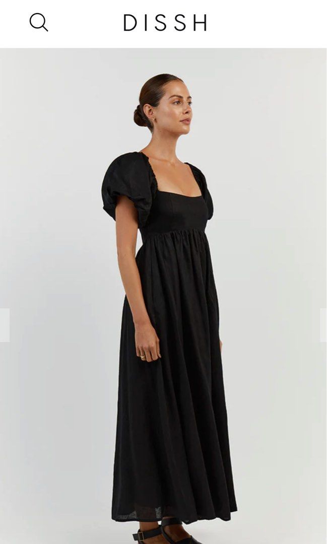 Dissh Monty Linen Midi Dress, Women's Fashion, Dresses & Sets, Dresses ...