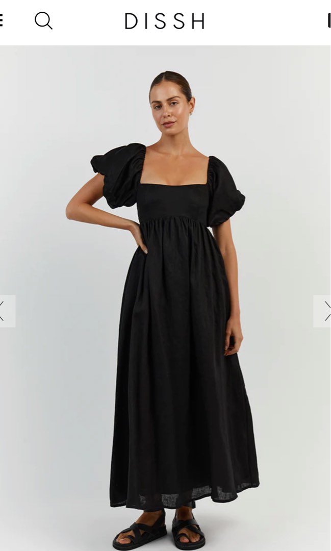 Dissh Monty Linen Midi Dress, Women's Fashion, Dresses & Sets, Dresses ...