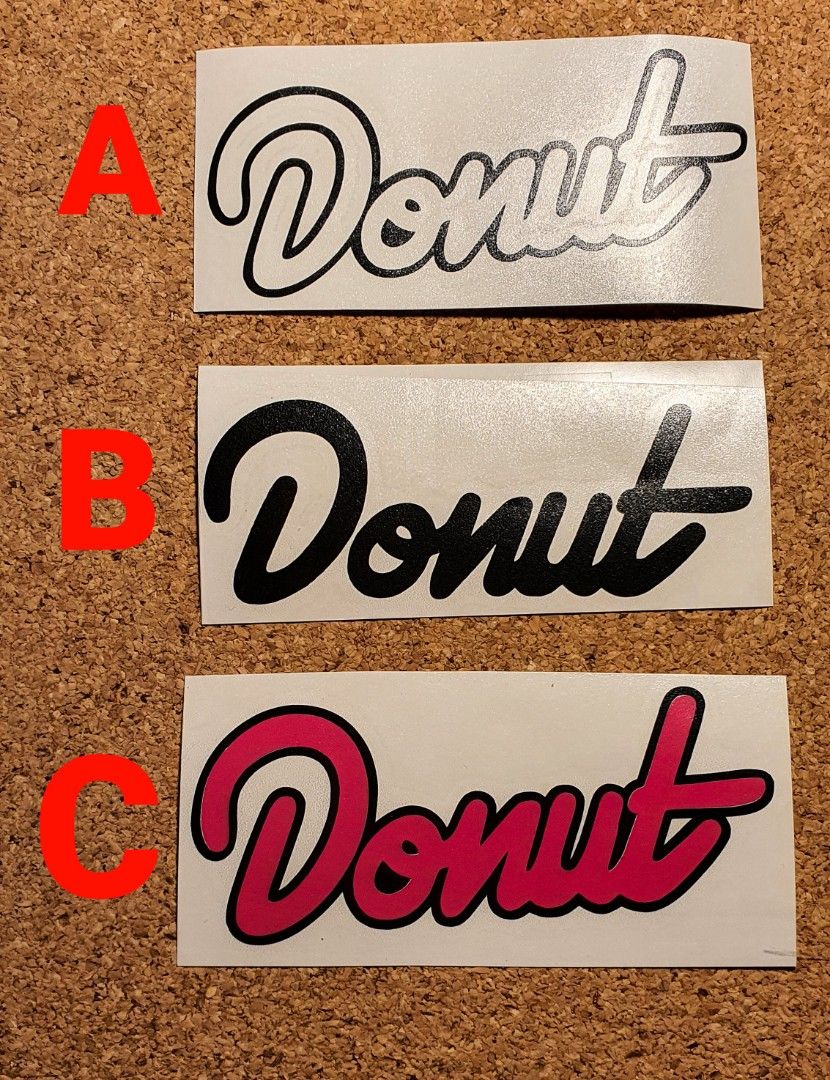 Donut vinyl decal sticker, Hobbies & Toys, Stationery & Craft, Art ...