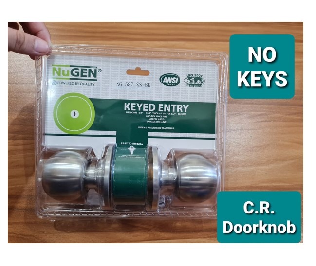 Doorknob No Keys Privacy Round Door Lock Nugen Comfort Room Bathroom ...