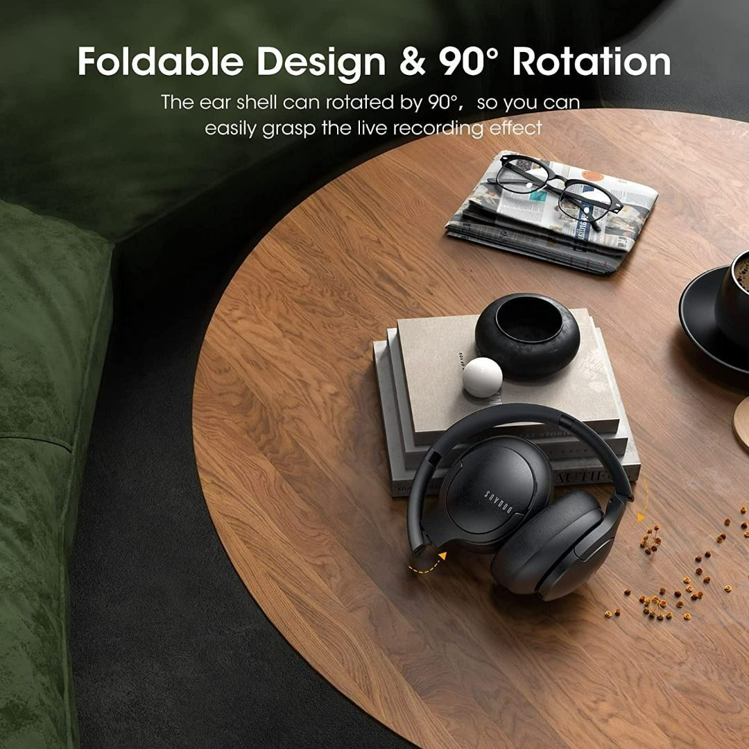 DOQAUS LIFE 4 Bluetooth Headphones Over Ear, Bluetooth 5.3 Wireless ...