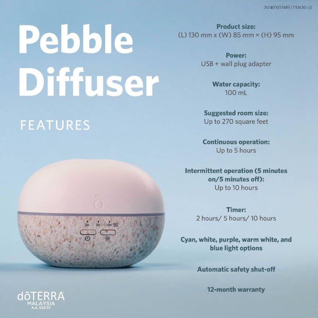 doTERRA Pebble Diffuser with FOC Lavender 5ml, Furniture & Home Living ...