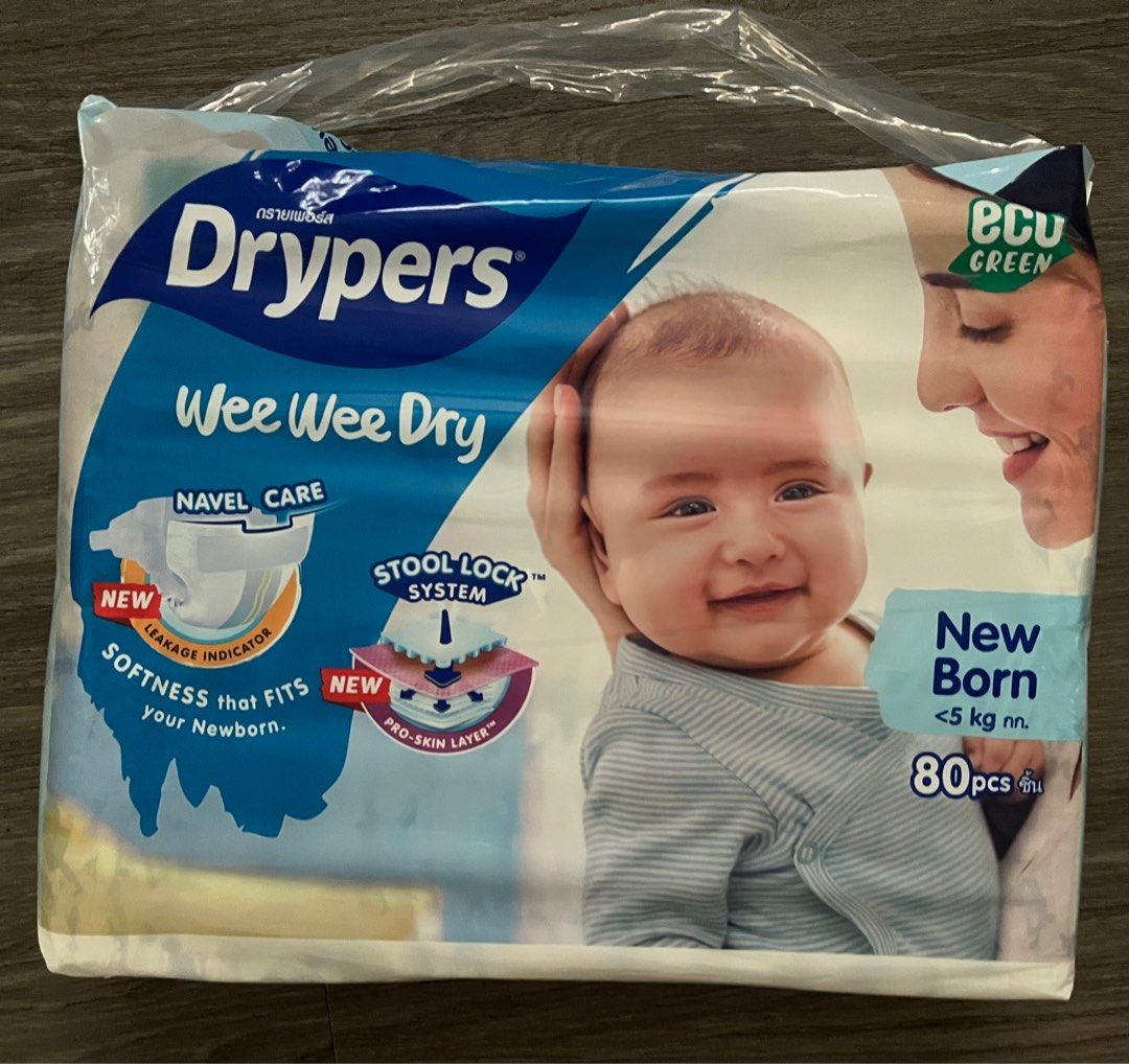 Drypers Wee Wee Dry Newborn, Babies & Kids, Bathing & Changing, Diapers ...