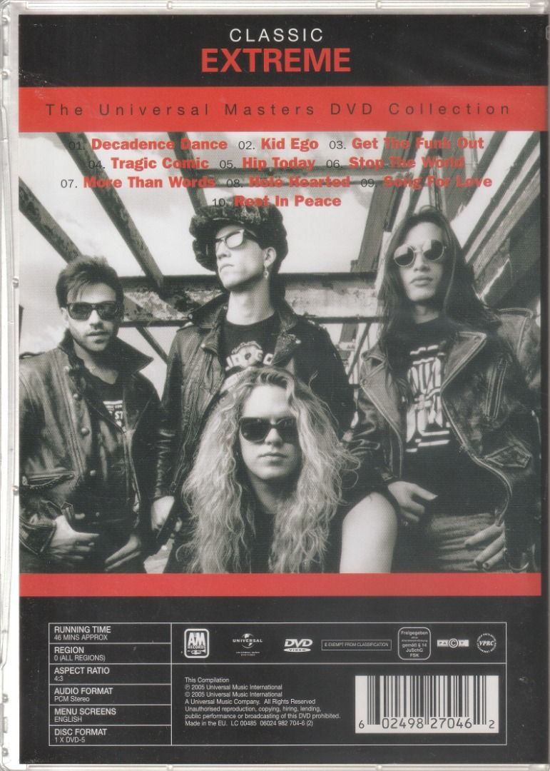 DVD: EXTREME - The Universal Masters DVD Collection, Hobbies & Toys ...