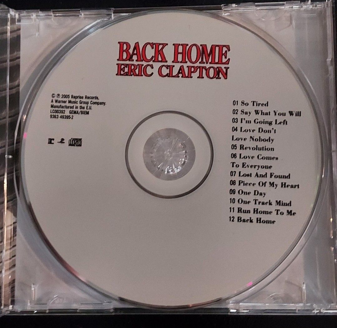 Eric clapton Back Home, 興趣及遊戲, 音樂、樂器 & 配件, 音樂與媒體 - CD 及 DVD - Carousell