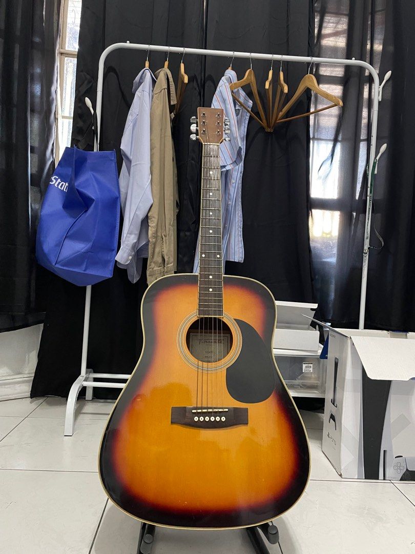 Fernando Acoustic Guitar with Capo and Stand on Carousell
