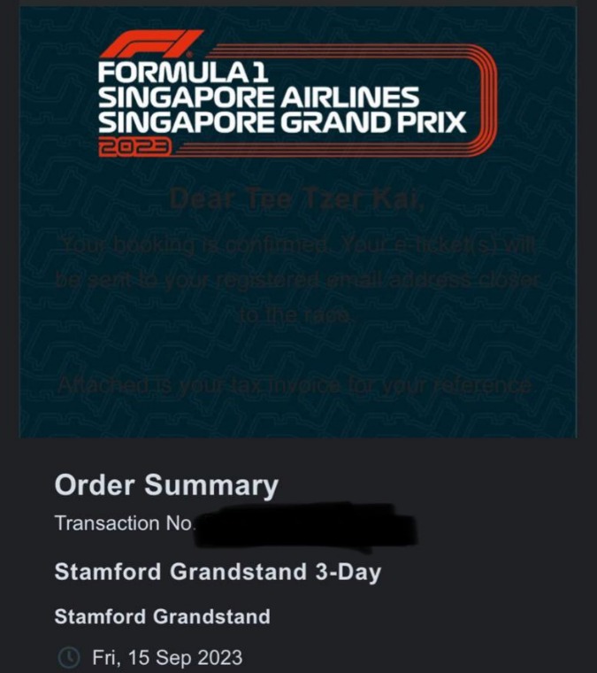 Formula 1 Tickets - Singapore GP F1 2023, Tickets & Vouchers, Event ...
