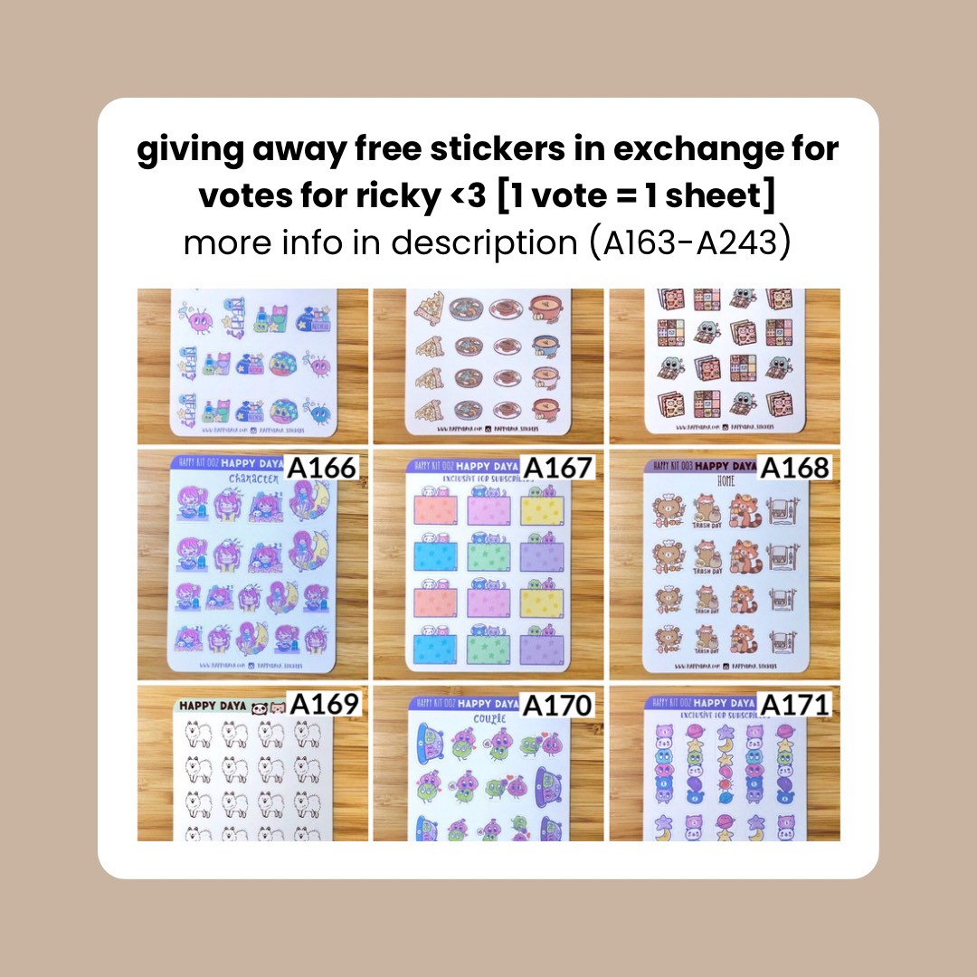 free stickers in exchange for votes (A163-A243), Hobbies & Toys ...