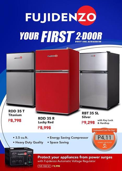 FUJIDENZO PERSONAL REFRIGERATOR RDD-35T RDD-35R RBT-35SL RB-18HS RB ...
