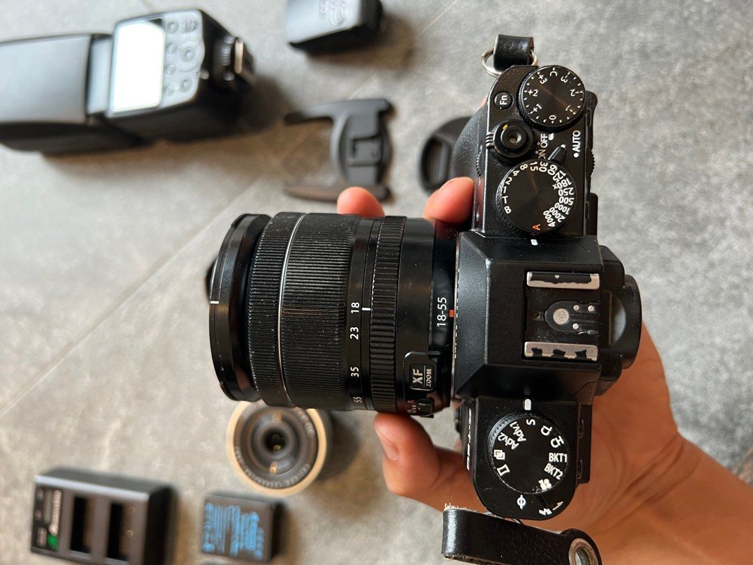 Fujifilm xt-20 with 18-55mm XF lens, 27mm pancake XF lens, and 7artisans fisheye lens ...