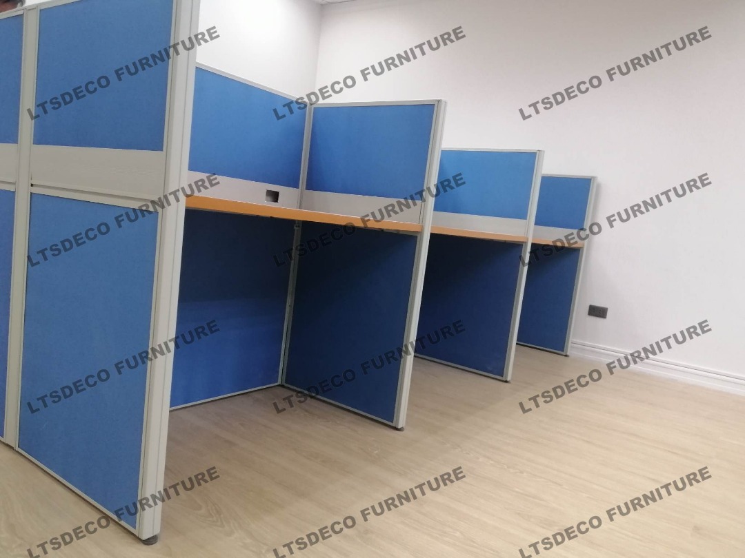 FULL FABRIC WORKSTATION TABLE OFFICE PARTITION on Carousell