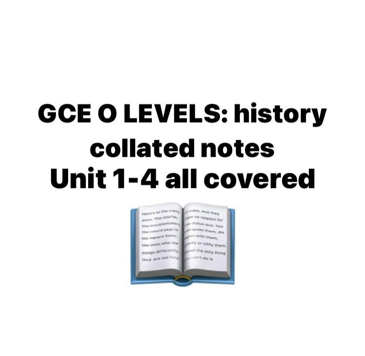 GCE O LEVEL elective history notes, Hobbies & Toys, Books & Magazines ...