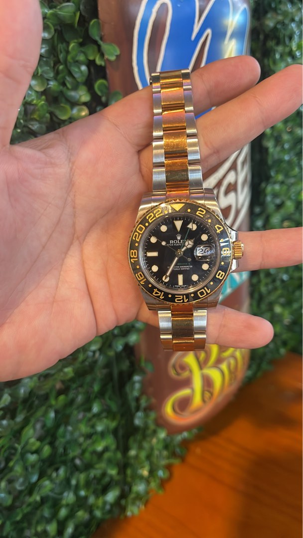 GMT half gold 116713LN 2012, Luxury, Watches on Carousell